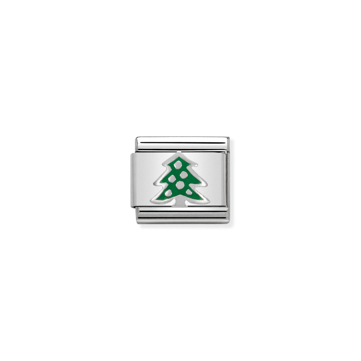 Composable® Link, Christmas Tree In Silver | Nomination Italy